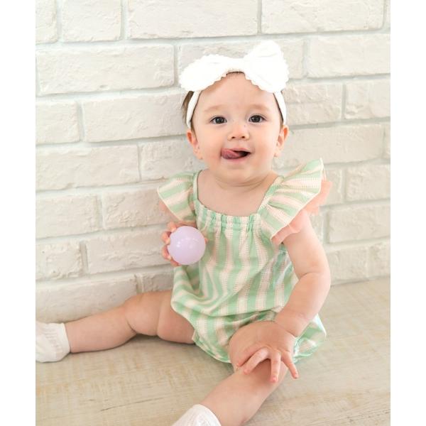 ※このアイテムは返品・交換対象外商品です。ZOZO問い合わせ番号:106724433ショップ:OCEAN&amp;GROUND，オーシャンアンドグラウンドブランド:LaStella，ラステラ商品名:フリルショルダーバルーンロンパスカテゴリ:...