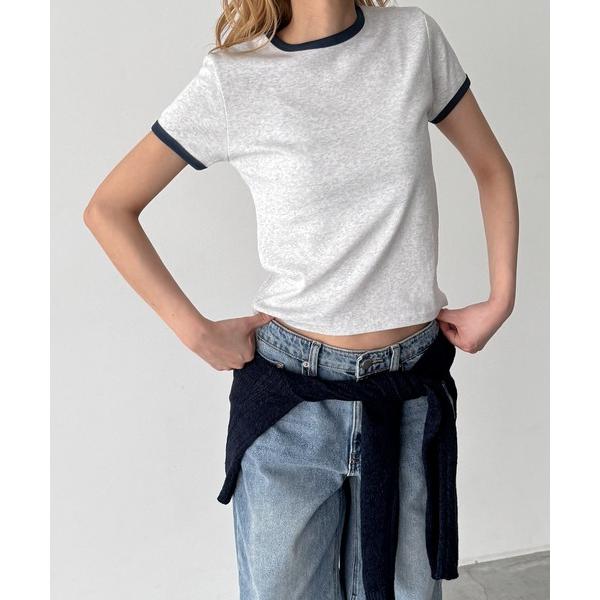 ZOZO問い合わせ番号:106795827ショップ:CANAL JEAN，キャナルジーンブランド:CANAL JEAN，キャナルジーン，El mar，エルマール商品名:El mar　パイピングコンパクトTシャツカテゴリ:トップス>Tシ...