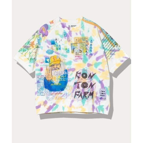 ZOZO問い合わせ番号:106796174ショップ:go slow caravan，ゴースローキャラバンブランド:go slow caravan，ゴースローキャラバン商品名:32/1 三本引き揃えヘビー天竺 TIE DYE落書きカオス ラグ...