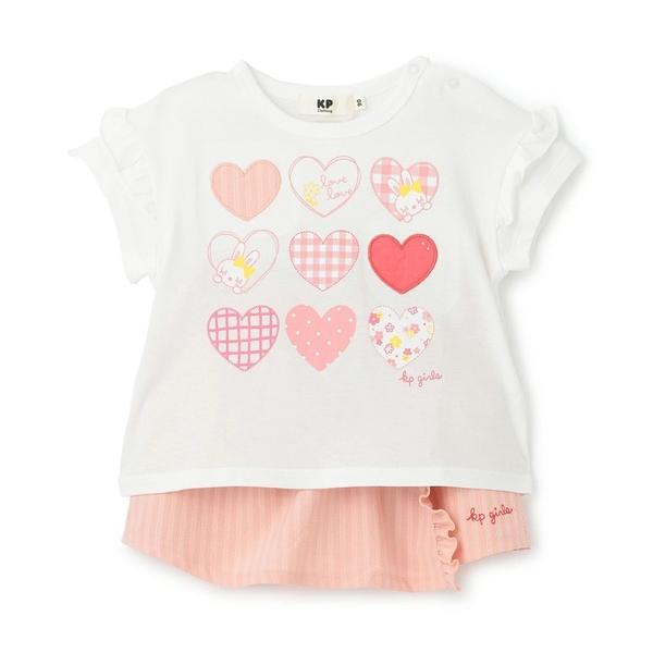 ZOZO問い合わせ番号:106796392ショップ:KP，ケーピーブランド:KP，ケーピー商品名:mimiちゃん Tシャツ・キュロット セットカテゴリ:トップス>Tシャツ/カットソーブランド品番:2162312素材:トップス：綿100...