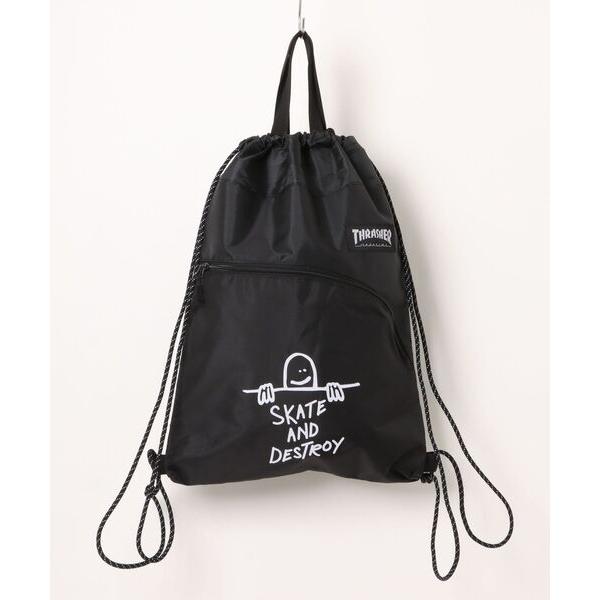 『タイムセール実施中』ZOZO問い合わせ番号:106796449ショップ:UP START，アップスタートブランド:THRASHER，スラッシャー商品名:THRASHER スラッシャー ナップサック 巾着バッグカテゴリ:バッグ>バック...