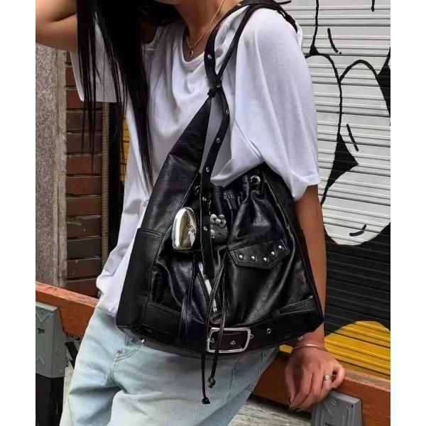 ZOZO問い合わせ番号:106797094ショップ:A'GEM/9 × .kom，エージェムナインブランド:.KOM，ドットコム商品名:A'GEM/9 × .kom 『.KOM/ドットケーオーエム』スタッズショルダーバッグカテゴリ:バッグ&...
