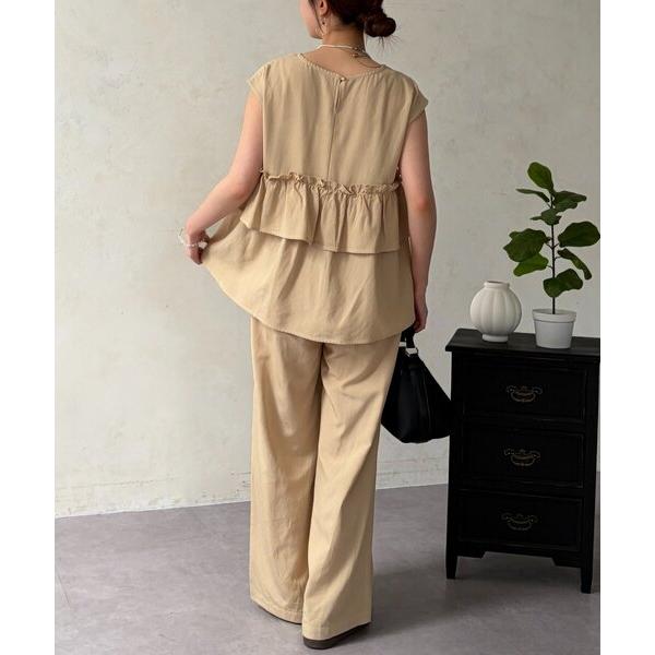 ZOZO問い合わせ番号:106798420ショップ:Chez toi，シェトワブランド:Chez toi，シェトワ商品名:バックフリルブラウス×パンツSETカテゴリ:オールインワン・サロペット>つなぎ/オールインワンブランド品番:PG...