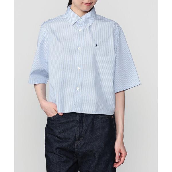 ZOZO問い合わせ番号:106834714ショップ:Bshop，ビショップブランド:GYMPHLEX，ジムフレックス，Bshop，ビショップ商品名:Gymphlex | コットンブロード ショート ボタンダウン半袖シャツ STRIPE WO...