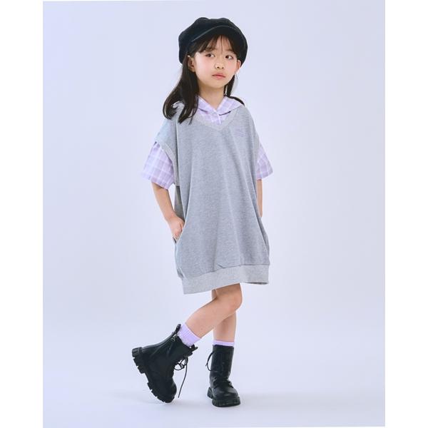 ZOZO問い合わせ番号:106834837ショップ:petit main，プティマインブランド:minimal，ミニマル商品名:シャツレイヤード パーカーワンピースカテゴリ:ワンピース/ドレス>シャツワンピースブランド品番:43623...