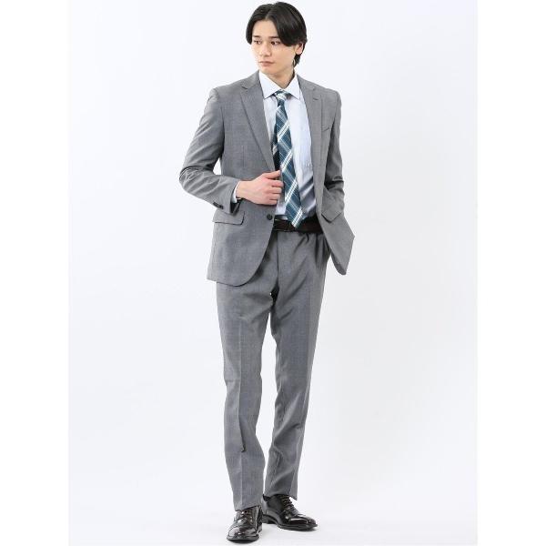 ZOZO問い合わせ番号:106835686ショップ:TAKA-Q，タカキューブランド:TAKA-Q，タカキュー商品名:【ストレッチ ウォッシャブル】タカキュー 2ボタン 2ピース ビジネス セットアップ スーツ グレンチェックグレーカテゴリ...