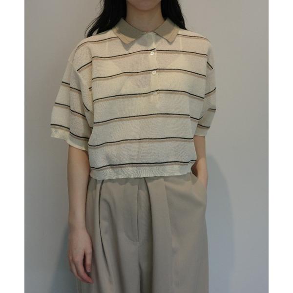ZOZO問い合わせ番号:106836339ショップ:MIDWEST，ミッドウエストブランド:CLANE，クラネ，MIDWEST，ミッドウエスト商品名:CLANE SPONGY SHEER POLO KNIT TOPSカテゴリ:トップス&gt...