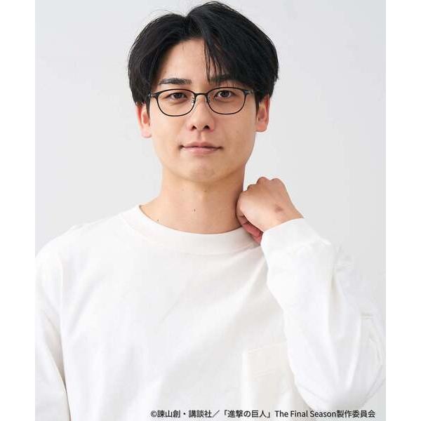 ZOZO問い合わせ番号:106837570ショップ:Zoff，ゾフブランド:Zoff，ゾフ商品名:Zoff | 進撃の巨人【リヴァイモデル】ウェリントン型 メガネ｜軽量 眼鏡 メタルフレーム メタル 伊達メガネ 度あり 度なし メンズ 男性...