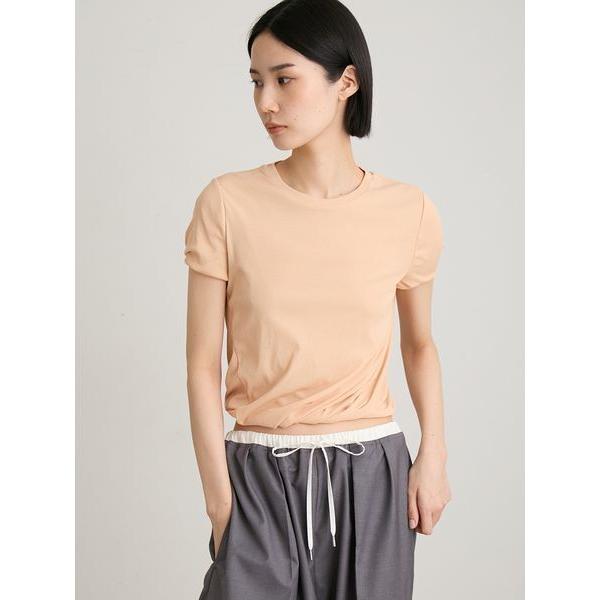 ZOZO問い合わせ番号:106837758ショップ:MIESROHE，ミースロエブランド:MIESROHE，ミースロエ商品名:ツイストテレコＴシャツカテゴリ:トップス>Tシャツ/カットソーブランド品番:MWCT262048素材:表地綿...