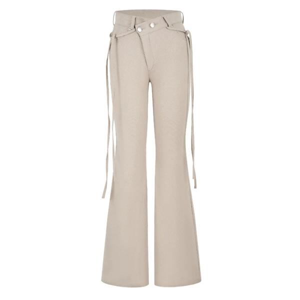 ZOZO問い合わせ番号:106838184ショップ:ANDWANG，アンドワンブランド:andwang，アンドワン商品名:Ribbon Straight Flare Denim Pantsカテゴリ:パンツ>デニムパンツブランド品番:A...