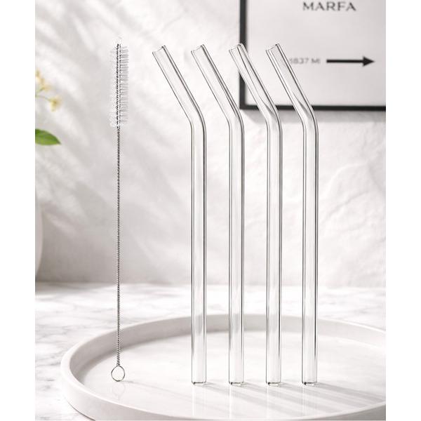ZOZO問い合わせ番号:106838367ショップ:RiNc，リンクブランド:NOLITA LABORATORY，ノリータラボラトリー商品名:【 NOLITA / ノリータ 】ガラス ストロー 4本セット 洗浄ブラシ付き 20cm エコ 再...