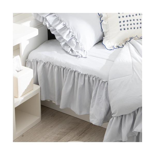 ZOZO問い合わせ番号:106875687ショップ:Francfranc，フランフランブランド:Francfranc，フランフラン商品名:【2026年モデル】ふわろ 冷感ベッドパッド フリル シングル グレー ひんやり 寝具カテゴリ:インテ...
