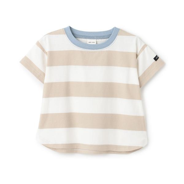 ZOZO問い合わせ番号:106875821ショップ:petit main，プティマインブランド:petit main，プティマイン商品名:【WEB限定カラーあり/食品防汚】ボーダー半袖Tシャツカテゴリ:トップス>Tシャツ/カットソーブ...
