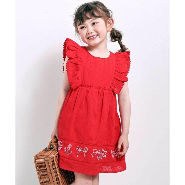 ZOZO問い合わせ番号:106875951ショップ:BEBE ONLINE STORE，ベベ オンラインストアブランド:SLAP SLIP，スラップスリップ商品名:マリン刺しゅうワンピース(80~130cm)カテゴリ:ワンピース/ドレス&g...
