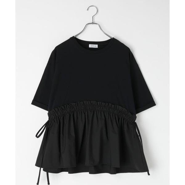 ZOZO問い合わせ番号:106876054ショップ:LEPSIM，レプシィムブランド:LEPSIM，レプシィム商品名:裾異素材ギャザーT　668371カテゴリ:トップス>Tシャツ/カットソーブランド品番:668371素材:本体：綿10...