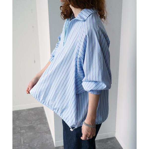 ZOZO問い合わせ番号:106876203ショップ:JOURNAL STANDARD，ジャーナルスタンダードブランド:JOURNAL STANDARD LUXE，ジャーナルスタンダード　ラックス商品名:ストライプ ハーフジップブルゾンカテゴ...