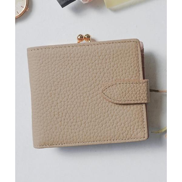 ZOZO問い合わせ番号:106877915ショップ:LASIEM，ラシエムブランド:LASIEM，ラシエム商品名:二つ折り財布 レディース 財布 二つ折り がま口 ミニ財布 本革 がま口財布 時短財布 お札 小銭 同じ向き スリム バイカラ...