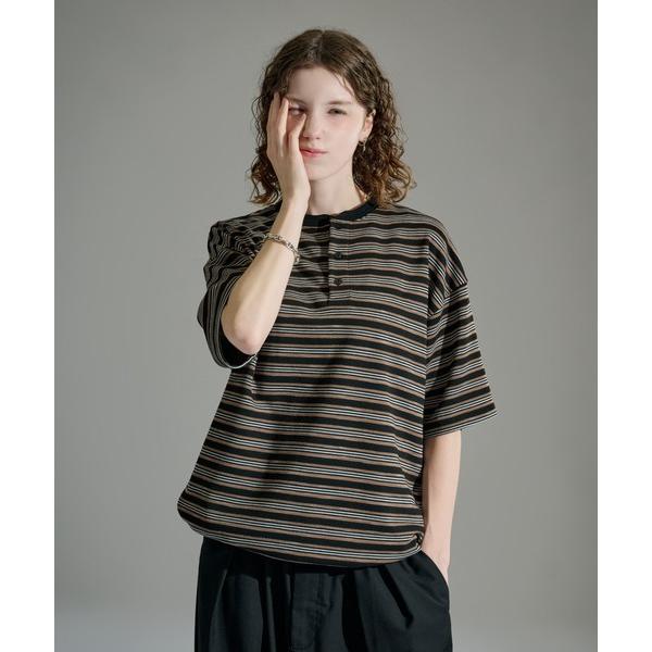 ZOZO問い合わせ番号:106878077ショップ:epnok，エプノックブランド:WETTEMPT，ウィテンプト商品名:HENLEY NECK BORDER S/S TEE / ヘンリーネックボーダー S/S Tカテゴリ:トップス>...