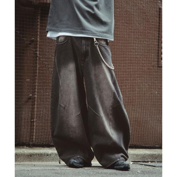 ZOZO問い合わせ番号:106878628ショップ:RAGEBLUE，レイジブルーブランド:RAGEBLUE，レイジブルー商品名:Vintage ３D Curve Barrel Denim Pants/ヴィンテージ加工/3Dカーブバレルデニ...