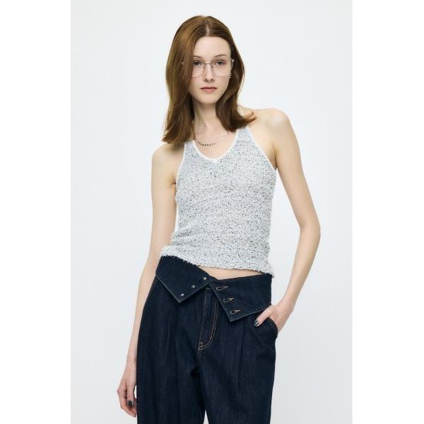 ZOZO問い合わせ番号:106879327ショップ:MOUSSY，マウジーブランド:MOUSSY，マウジー商品名:HALTER NECK KNIT キャミソールカテゴリ:トップス>キャミソールブランド品番:010JS070-6401素...