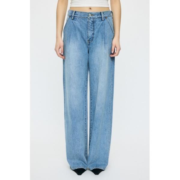 ZOZO問い合わせ番号:106879336ショップ:MOUSSY，マウジーブランド:MOUSSY，マウジー商品名:TUCK WIDE LIGHT STRAIGHTカテゴリ:パンツ>デニムパンツブランド品番:010JS311-4511素...