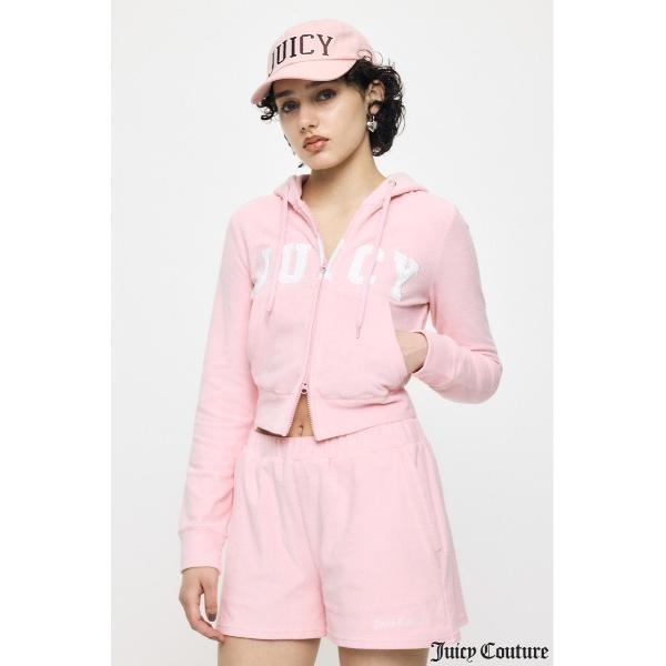 ZOZO問い合わせ番号:106879377ショップ:MOUSSY，マウジーブランド:MOUSSY，マウジー，JUICY COUTURE，ジューシークチュール商品名:JC TERRY CLOTH ジップフ―ディーカテゴリ:トップス>スウ...
