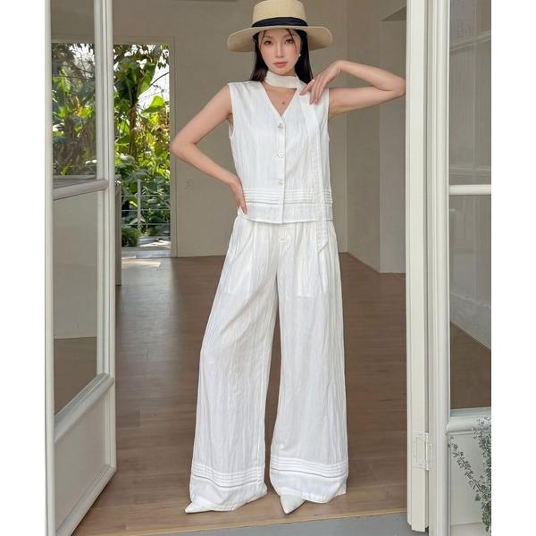 『セール実施中』ZOZO問い合わせ番号:106880188ショップ:DRESS+，ドレス プラスブランド:DRESS PLUS，ドレスプラス，DRESS STAR，ドレス スター商品名:Ｖネックベスト ワイドパンツ セットアップカテゴリ:ジ...