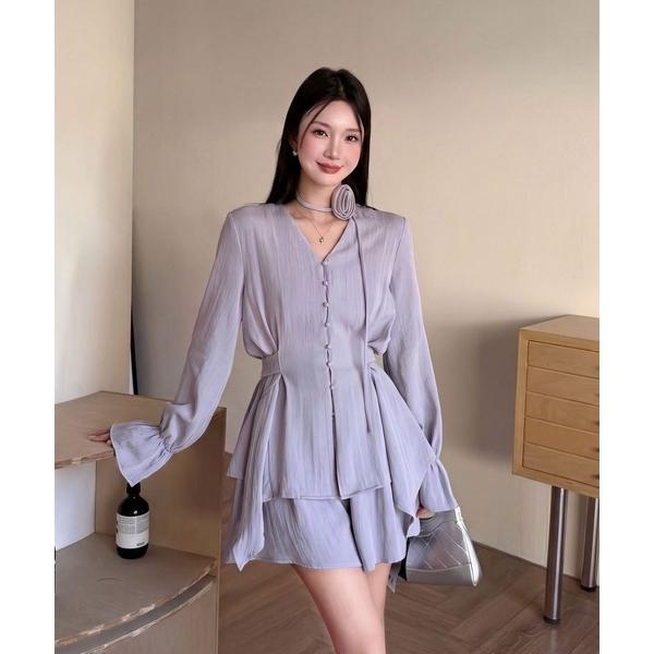 『タイムセール実施中』ZOZO問い合わせ番号:106880193ショップ:DRESS+，ドレス プラスブランド:DRESS PLUS，ドレスプラス，DRESS STAR，ドレス スター商品名:リボンベルト ブラウス＆スカート セットアップカ...