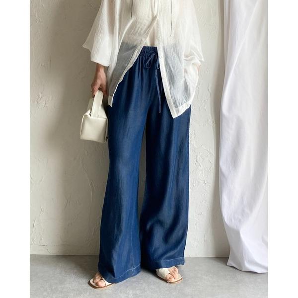 『タイムセール実施中』ZOZO問い合わせ番号:106880458ショップ:wears，ウェアーズブランド:She's Closet，シーズクローゼット商品名:デニムライク ストレートセミワイドパンツ / イージーパンツカテゴリ:パンツ&gt...