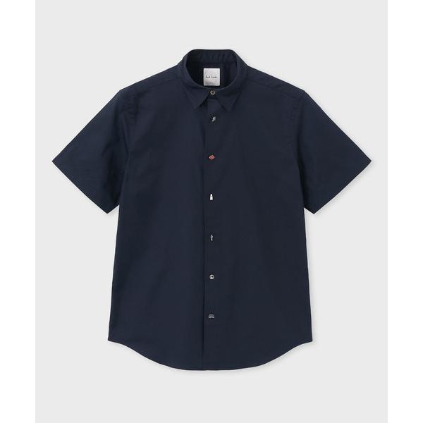 ZOZO問い合わせ番号:106880570ショップ:Paul Smith，ポール・スミスブランド:Paul Smith，ポールスミス商品名:チャームボタン 半袖シャツ / 163313 127YCカテゴリ:トップス>シャツ/ブラウスブ...