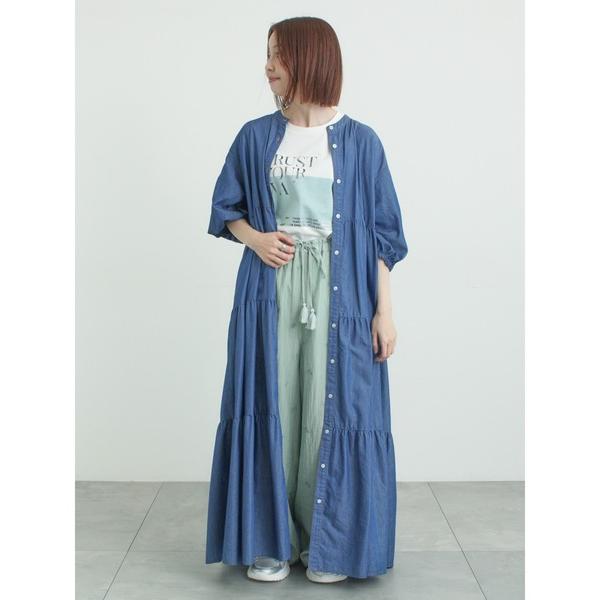 『タイムセール実施中』ZOZO問い合わせ番号:106881533ショップ:Samansa Mos2，サマンサ モスモスブランド:Samansa Mos2，サマンサ モスモス商品名:【接触冷感】ライトオンスデニムワンピースカテゴリ:ワンピース...