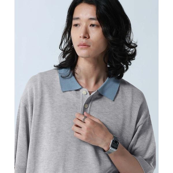 ZOZO問い合わせ番号:106905715ショップ:RAGEBLUE，レイジブルーブランド:RAGEBLUE，レイジブルー商品名:Bi-collar Knit Polo Shirt / バイカラーニットポロシャツカテゴリ:トップス>ポ...