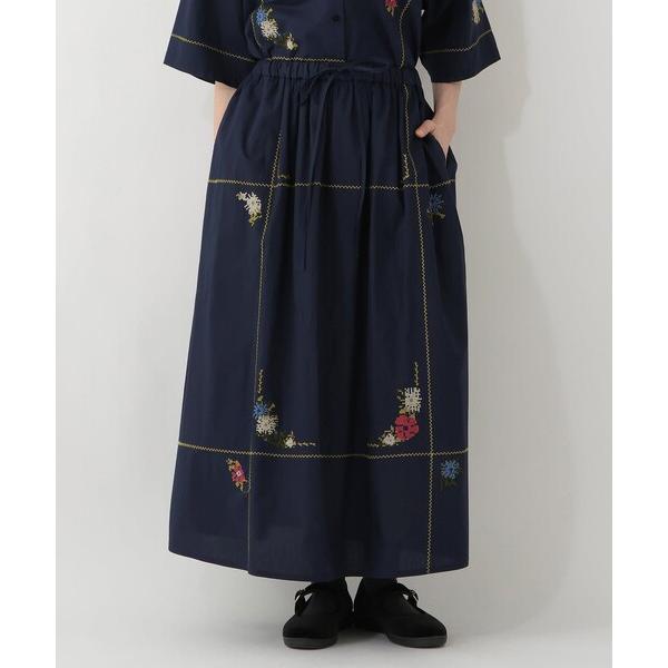 ZOZO問い合わせ番号:106916336ショップ:Afternoon Tea LIVING，アフタヌーンティー・リビングブランド:Afternoon Tea，アフタヌーンティー商品名:刺繍ラインフレアスカート/MAISON SAJOUカテ...