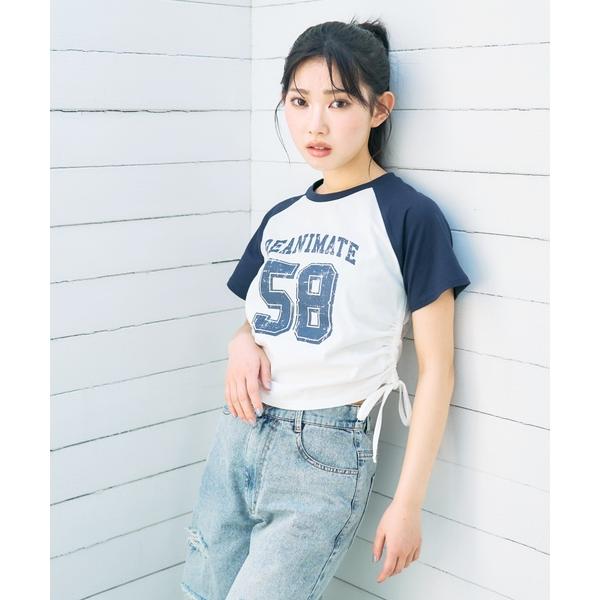 ZOZO問い合わせ番号:106916451ショップ:NARUMIYA ONLINE，ナルミヤ オンラインブランド:LOVETOXIC，ラブトキシック商品名:【LTXC/綿100%】ドロストナンバーラグラン半Tカテゴリ:トップス>Tシャ...