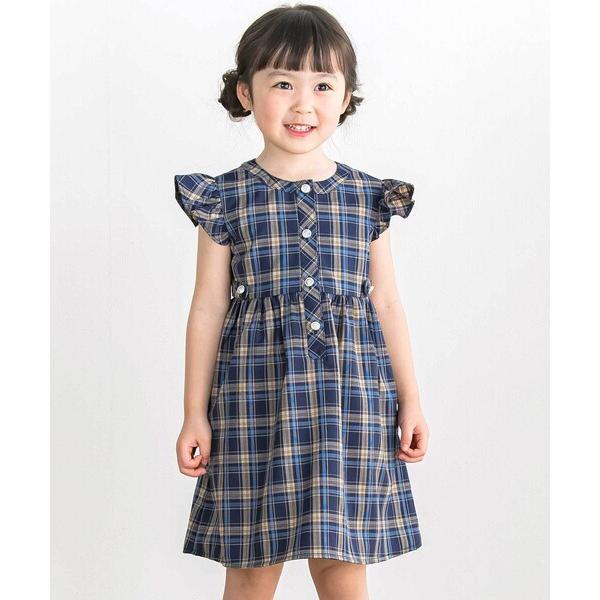 ZOZO問い合わせ番号:106916584ショップ:BEBE ONLINE STORE，ベベ オンラインストアブランド:BeBe Petits Pois Vert，ベベプチポワヴェール商品名:【店舗限定】【お揃い】クラシカルチェック柄フリル...