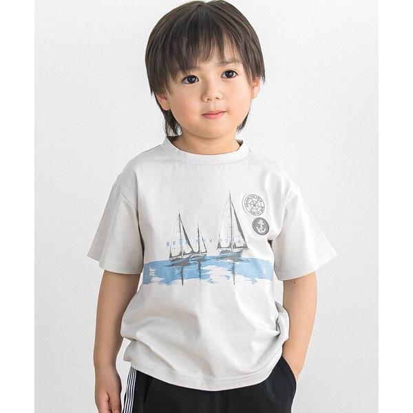 ZOZO問い合わせ番号:106916609ショップ:BEBE ONLINE STORE，ベベ オンラインストアブランド:BeBe Petits Pois Vert，ベベプチポワヴェール商品名:【店舗限定】マリンモチーフプリントTシャツ(10...
