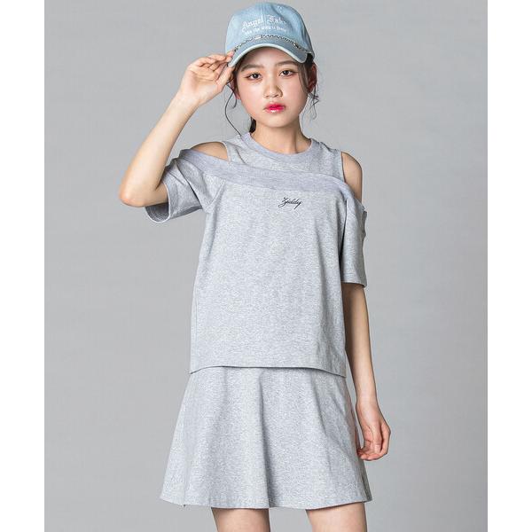 ZOZO問い合わせ番号:106916616ショップ:BEBE ONLINE STORE，ベベ オンラインストアブランド:ZIDDY，ジディ商品名:オフショルダートップス＆スカートSET(130~160cm)カテゴリ:ジャケット/アウター&g...