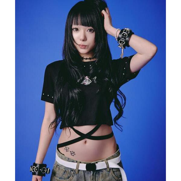 ZOZO問い合わせ番号:106917771ショップ:L.H.P WOMEN，エルエイチピーウィーメンブランド:GALFY，ガルフィー，L.H.P，エルエイチピー商品名:GALFY/ガルフィー/【LHP EXCLUSIVE】地雷ギャル リブ半...