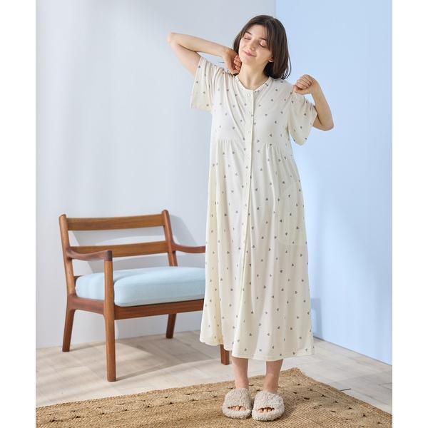『タイムセール実施中』ZOZO問い合わせ番号:106918113ショップ:cross marche，クロスマルシェブランド:Rosemadame，ローズマダム商品名:【接触冷感】ハート柄 マタニティ授乳ワンピース｜パジャマ 産前産後対応カテ...