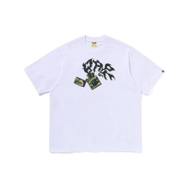 ZOZO問い合わせ番号:106918205ショップ:A BATHING APE，ア ベイシング エイプブランド:A BATHING APE，アベイシングエイプ商品名:BAPE LIGHTER RELAXED FIT TEEカテゴリ:トップス...