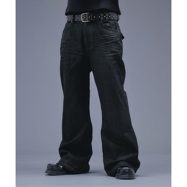 ZOZO問い合わせ番号:106918281ショップ:FTW，エフティーダブリューブランド:ANDER HUNK，アンダーハンク商品名:13oz Wax Coated Wide Flare Denim / 13オンスワックスコーティングワイド...