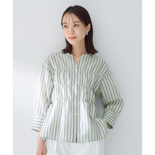 ZOZO問い合わせ番号:106918964ショップ:UNTITLED，アンタイトルブランド:UNTITLED，アンタイトル商品名:ストライプシャーリングブラウスカテゴリ:トップス>シャツ/ブラウスブランド品番:153-85522-20...