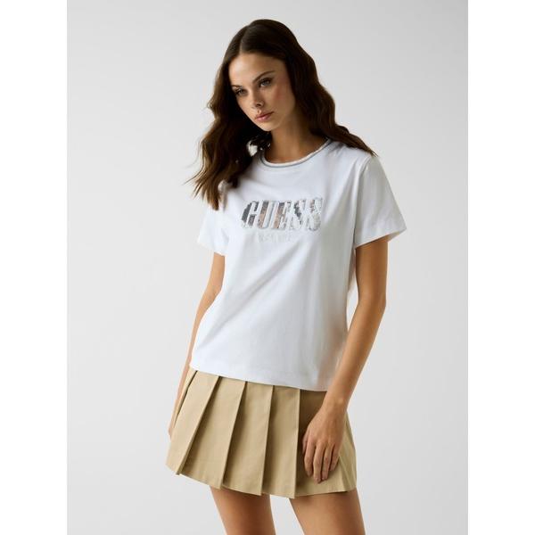 ZOZO問い合わせ番号:106919706ショップ:GUESS，ゲスブランド:Guess，ゲス商品名:SEQUINS Logo Tee Tシャツ ロゴTシャツカテゴリ:トップス>Tシャツ/カットソーブランド品番:W6YI24K4343...