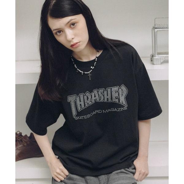 ZOZO問い合わせ番号:106920244ショップ:MSG，エムエスジーブランド:THRASHER，スラッシャー，MSG，エムエスジー商品名:THRASHER×MSG 別注 ラインストーンTシャツカテゴリ:トップス>Tシャツ/カットソ...