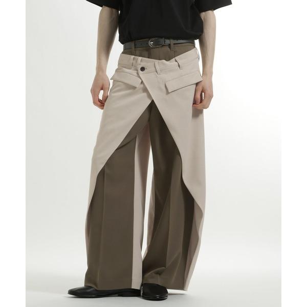 ZOZO問い合わせ番号:106920329ショップ:HARE，ハレブランド:HARE，ハレ商品名:【SET UP対応】ハイショクレイヤードパンツカテゴリ:パンツ>スラックスブランド品番:670096素材:ポリエステル97% ポリウレタ...