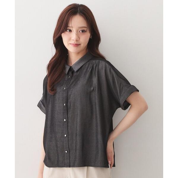ZOZO問い合わせ番号:106920960ショップ:index，インデックスブランド:index，インデックス商品名:【UVケア／接触冷感／吸水速乾】シャンブレーターンバックシャツ《洗濯機OK》カテゴリ:トップス>シャツ/ブラウスブラ...