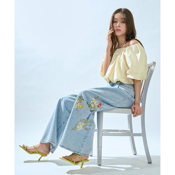 ZOZO問い合わせ番号:106921652ショップ:AND COUTURE，アンドクチュールブランド:AND COUTURE，アンドクチュール商品名:刺繍デニムパンツカテゴリ:パンツ>デニムパンツブランド品番:200926134001...