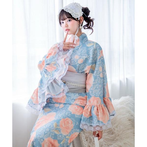 ZOZO問い合わせ番号:106925986ショップ:CELEN，セレンブランド:BODYLINE，ボディライン商品名:【簡単着付け/セパレート浴衣】上衣・スカート・オーガンジー飾り帯 3点セット《ロリータ凛姫浴衣》カテゴリ:水着/着物・浴衣...