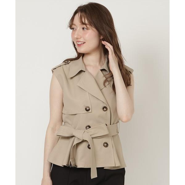 ZOZO問い合わせ番号:106947145ショップ:SWINGLE，スウィングルブランド:SWINGLE，スウィングル商品名:【5/14発売】ノースリトレンチジレカテゴリ:フォーマルスーツ/小物>スーツジャケットブランド品番:2007...