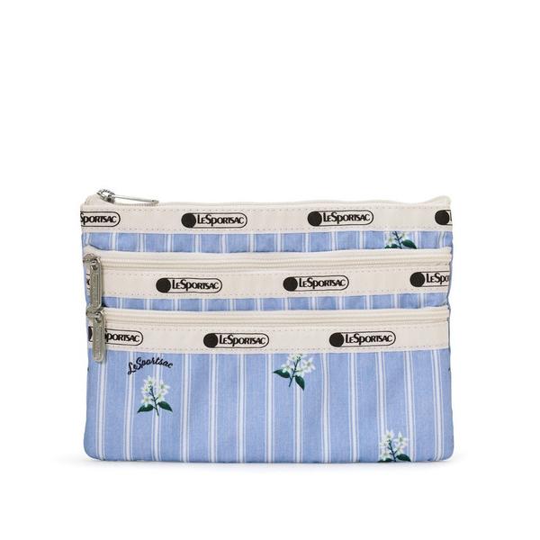 ZOZO問い合わせ番号:106955104ショップ:LeSportsac，レスポートサックブランド:LeSportsac，レスポートサック商品名:3ZIP COSMETIC ジャスミンストライプカテゴリ:財布/小物>ポーチブランド品番...